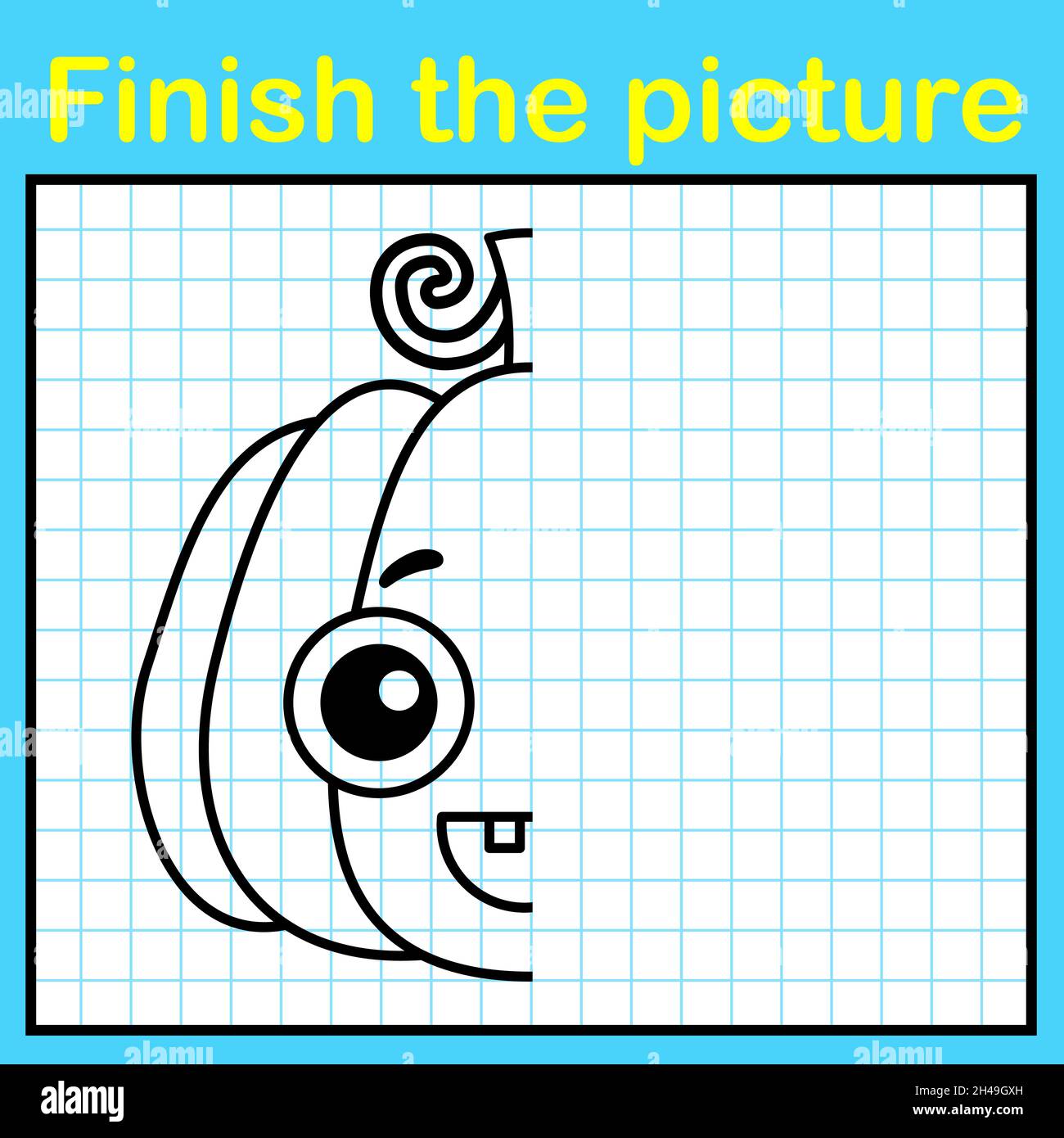 Complement pumpkin apple with a symmetrical picture and paint it. A ...