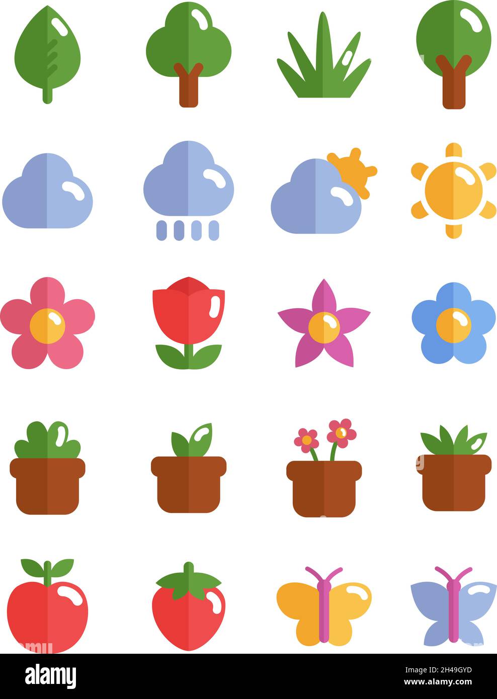 Spring season illustration Stock Vector Images - Alamy