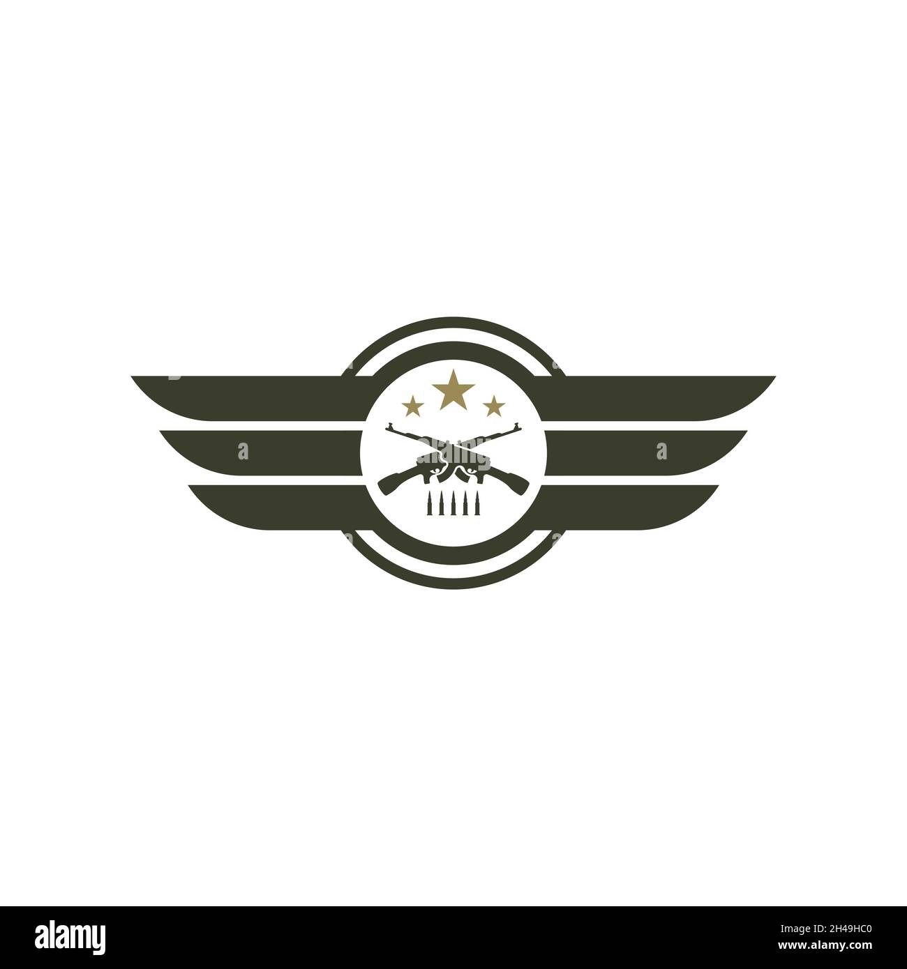 army falcon wing badge icon vector illustration design template Stock ...