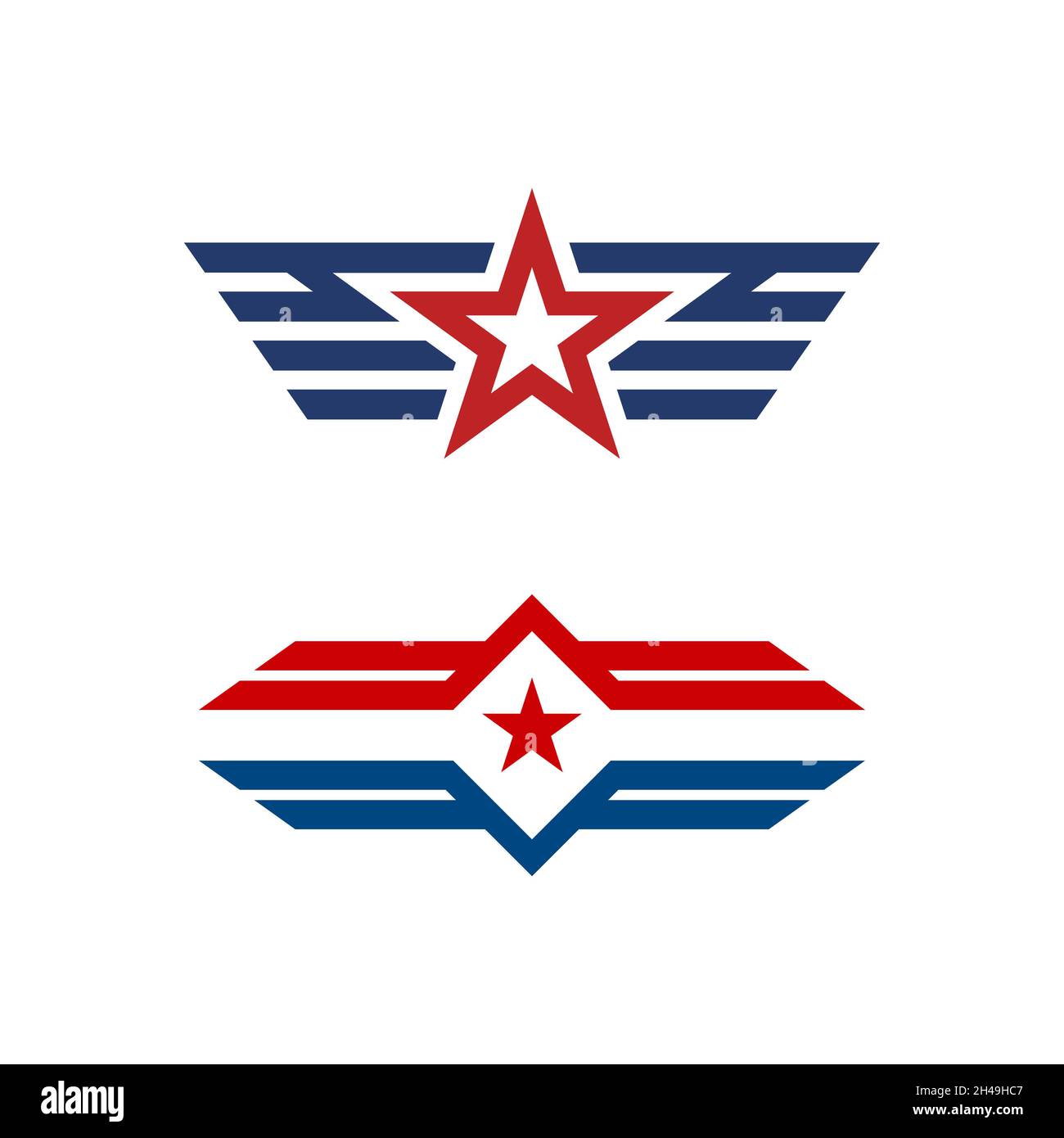 army falcon wing badge icon vector illustration design template Stock ...
