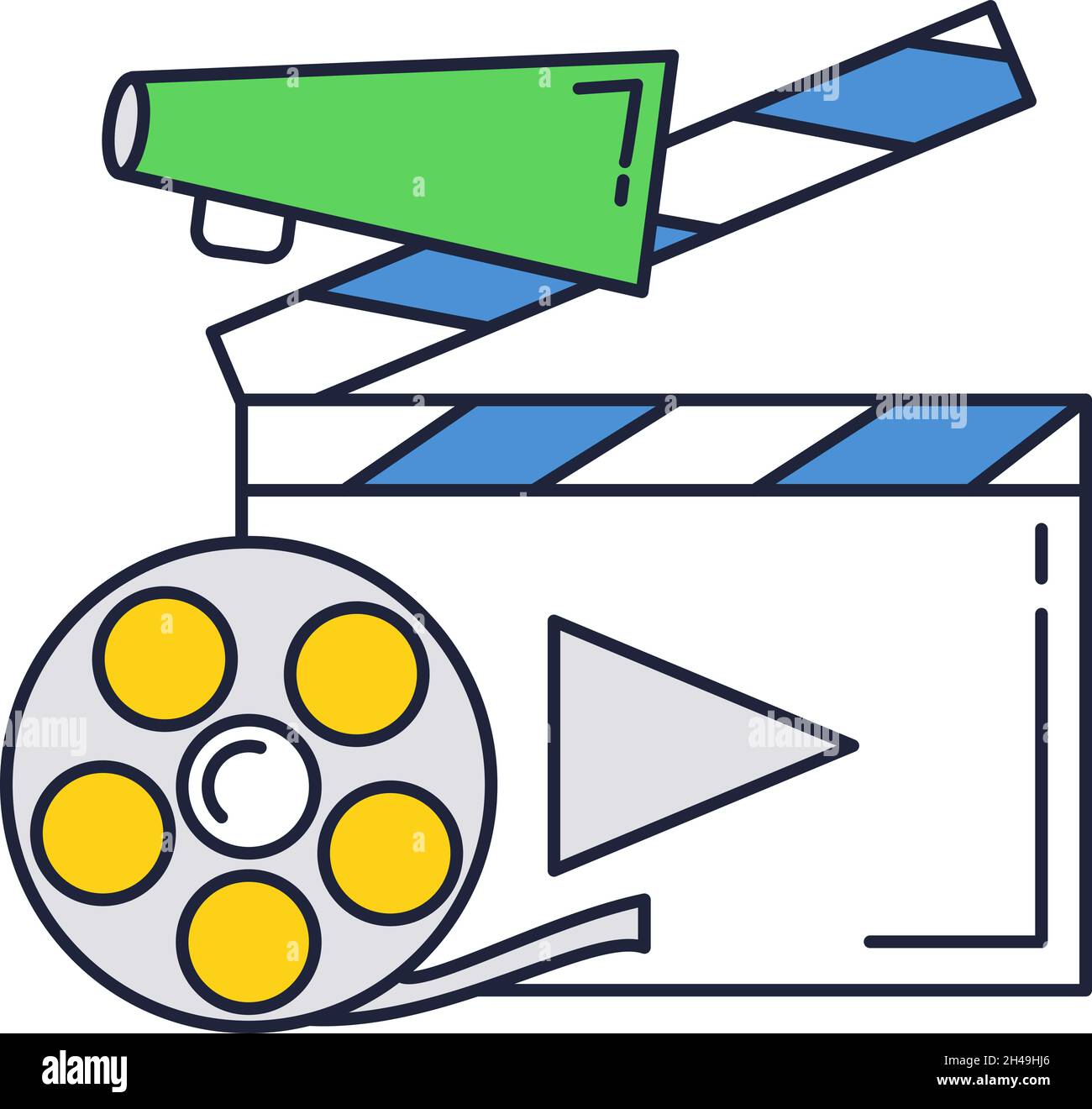 Cinema movie icon vector video shooting object Stock Vector Image & Art ...