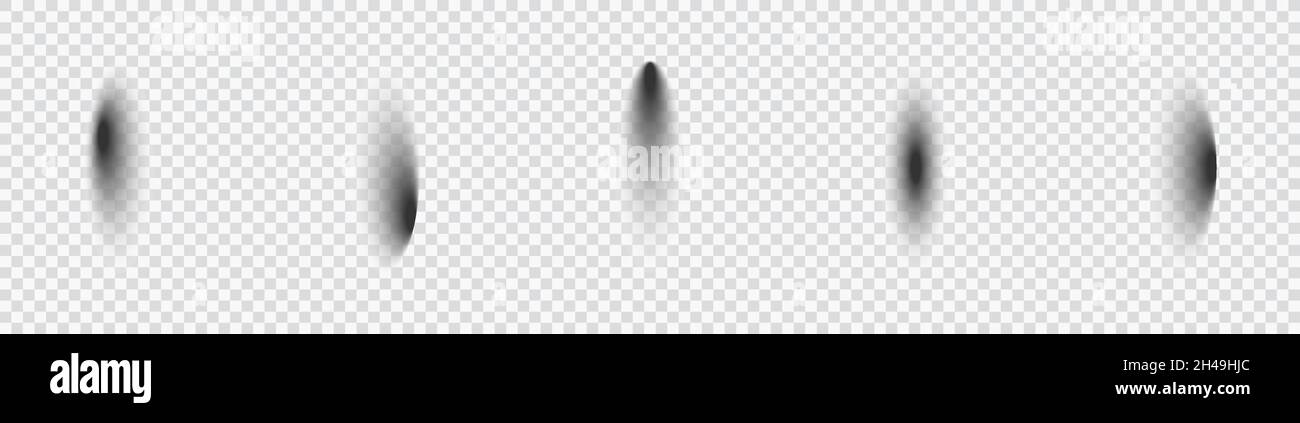 Set of realistic round shadow and shadow effect. Vector shadows ...