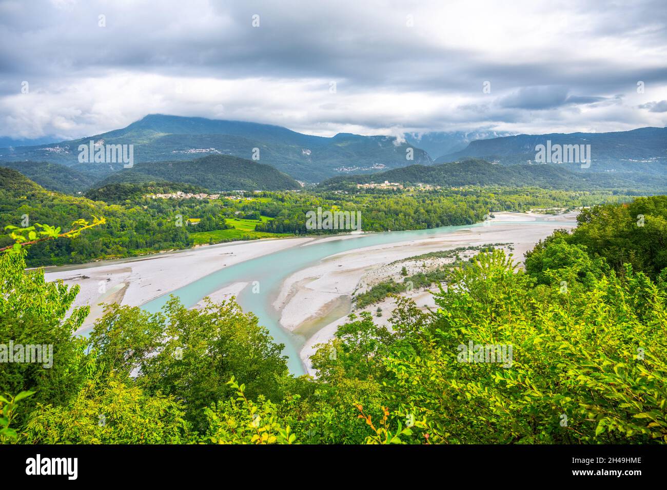 Wide valley of Tagliamento River Stock Photo - Alamy