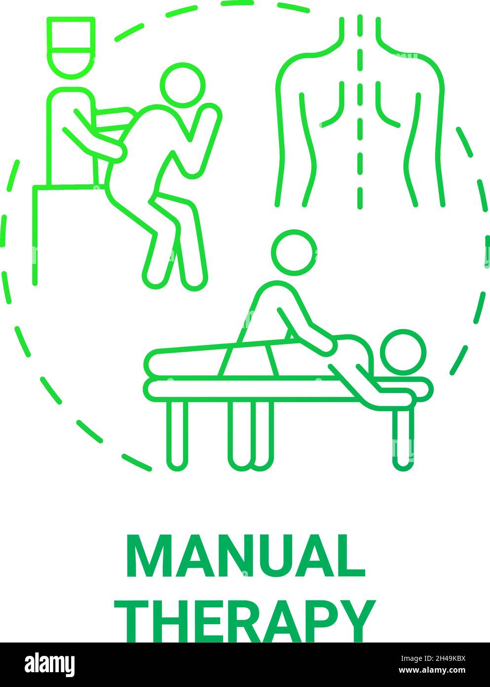 Manual therapy green gradient concept icon Stock Vector Image & Art - Alamy