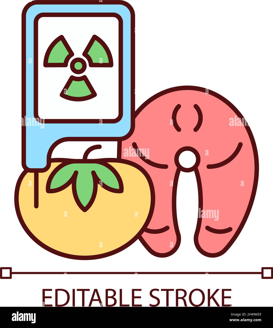 Radiation in food testing RGB color icon Stock Vector Image & Art - Alamy