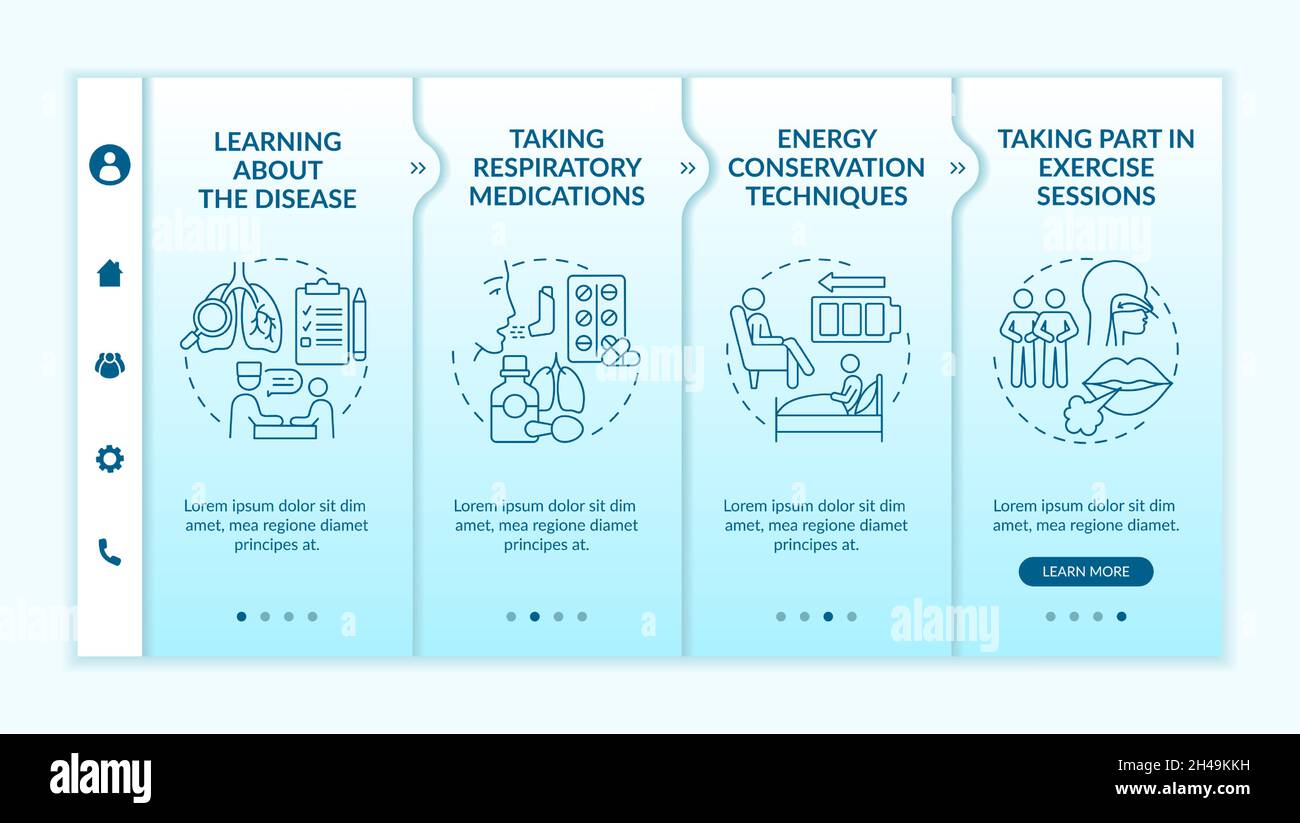 Pulmonary rehab program onboarding vector template Stock Vector Image ...