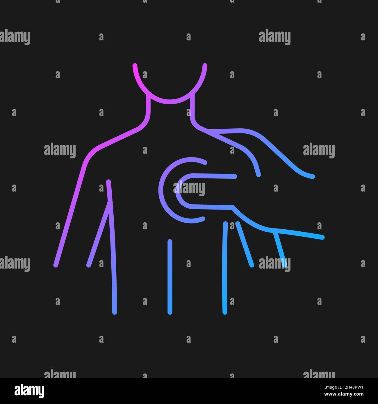 Trigger points massage gradient vector icon for dark theme Stock Vector ...