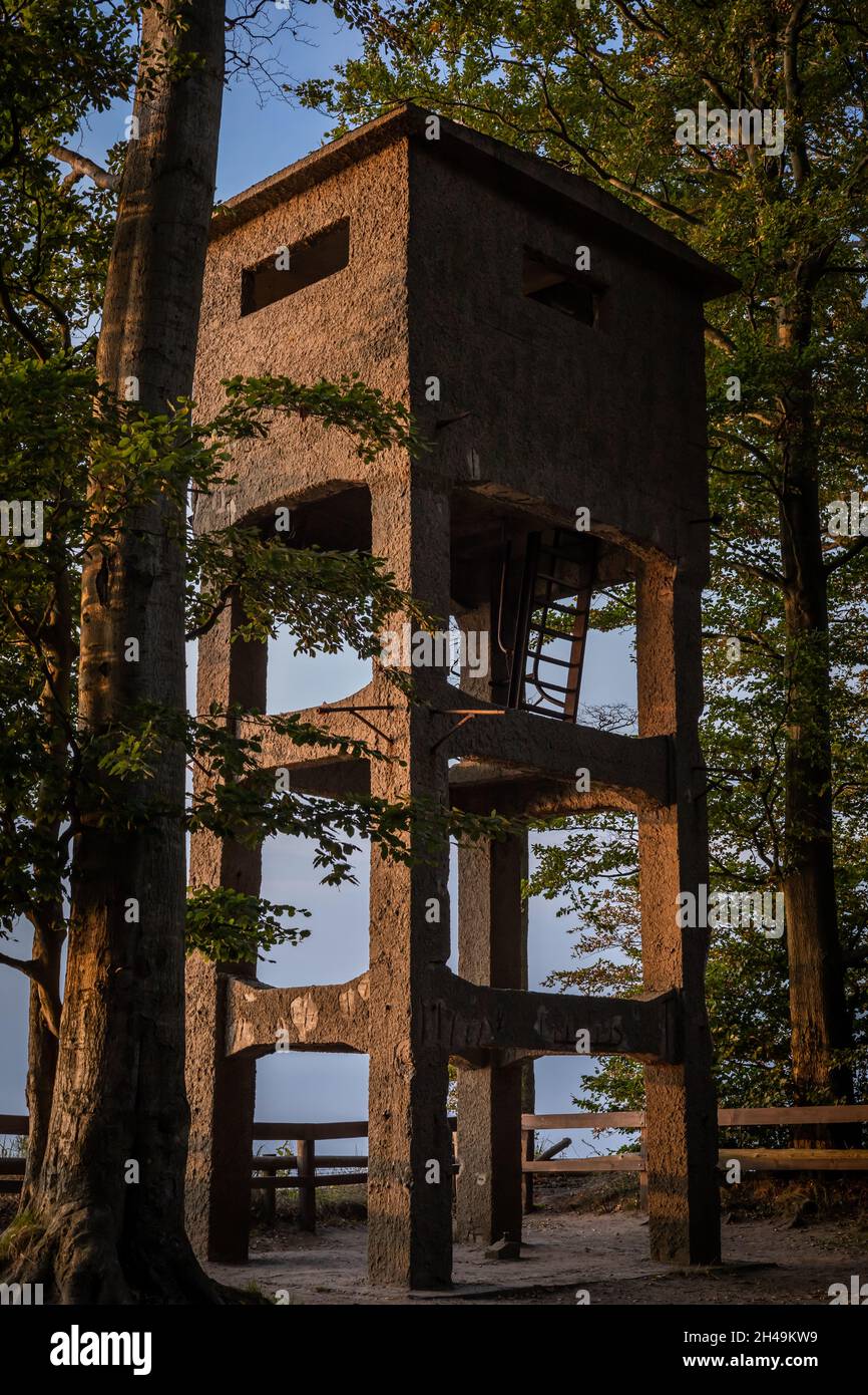 Gosan, Poland - September 10, 2021: An old steel German observation ...
