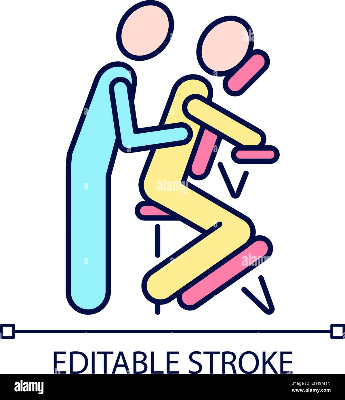 Sitting massage Stock Vector Images - Alamy