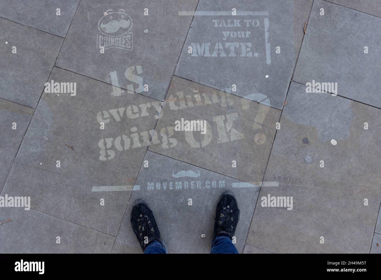 EDITORIAL USE ONLY A piece of clean art graffiti is unveiled by ...