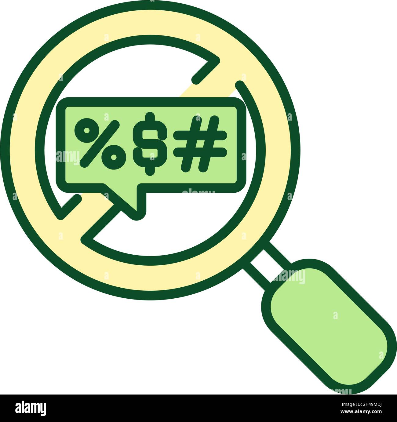 Banning aggressive comments RGB color icon Stock Vector Image & Art - Alamy