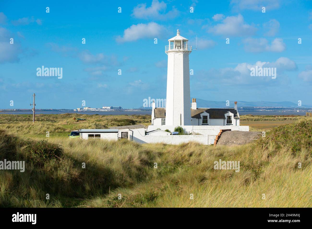 A view Walney Lighthouse, Walney Island, Barrow-in-Furness, Cumbria, UK ...