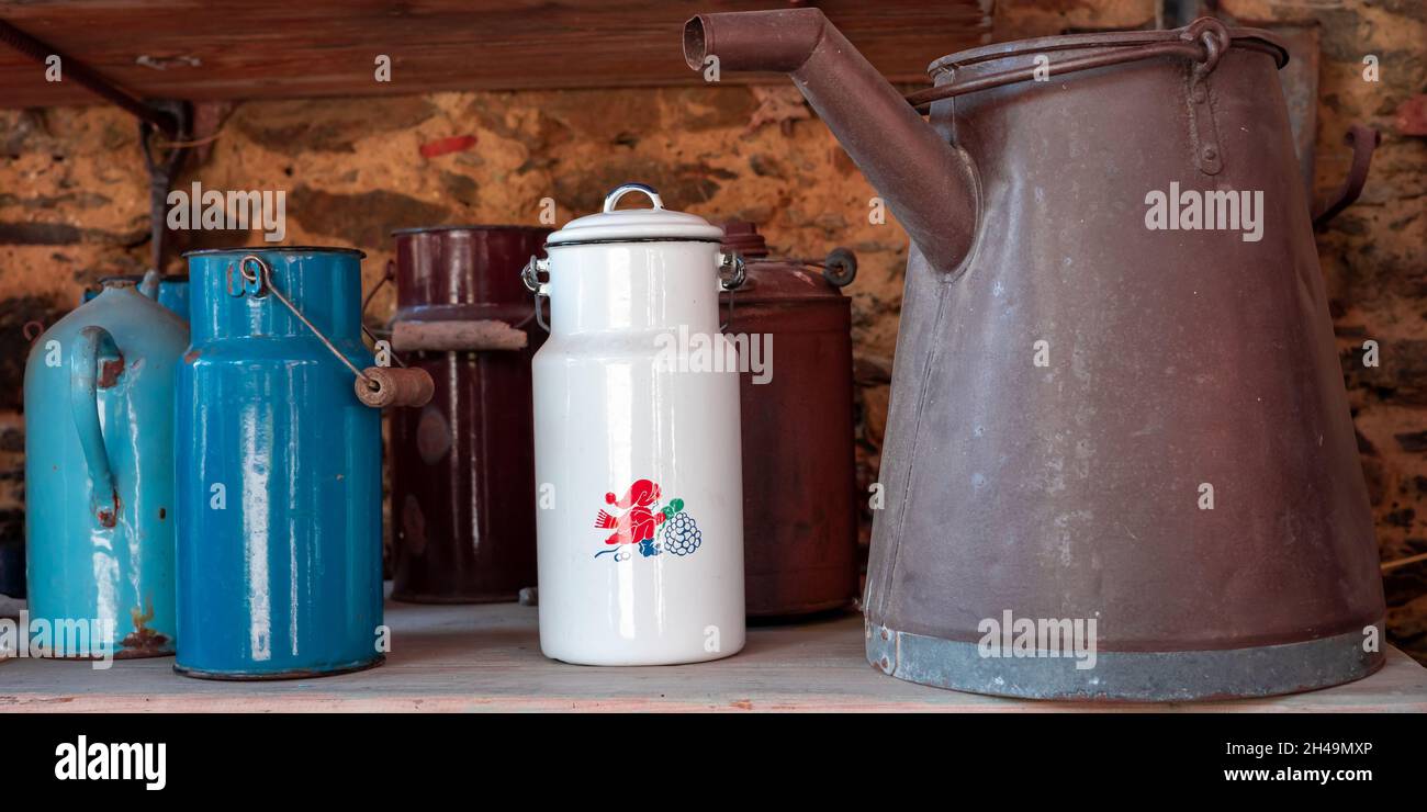 Milk blue container hi-res stock photography and images - Alamy