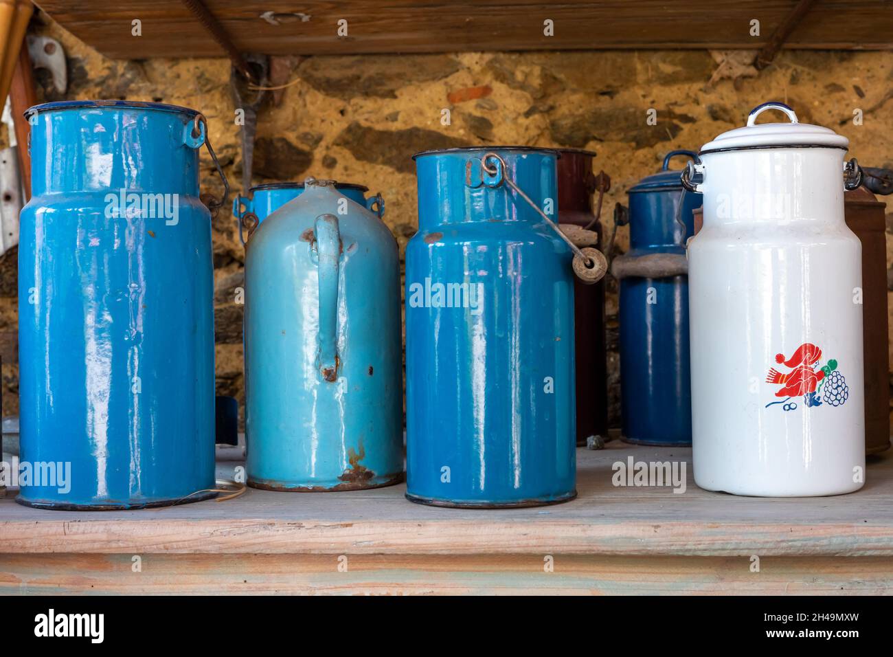 Milk blue container hi-res stock photography and images - Alamy