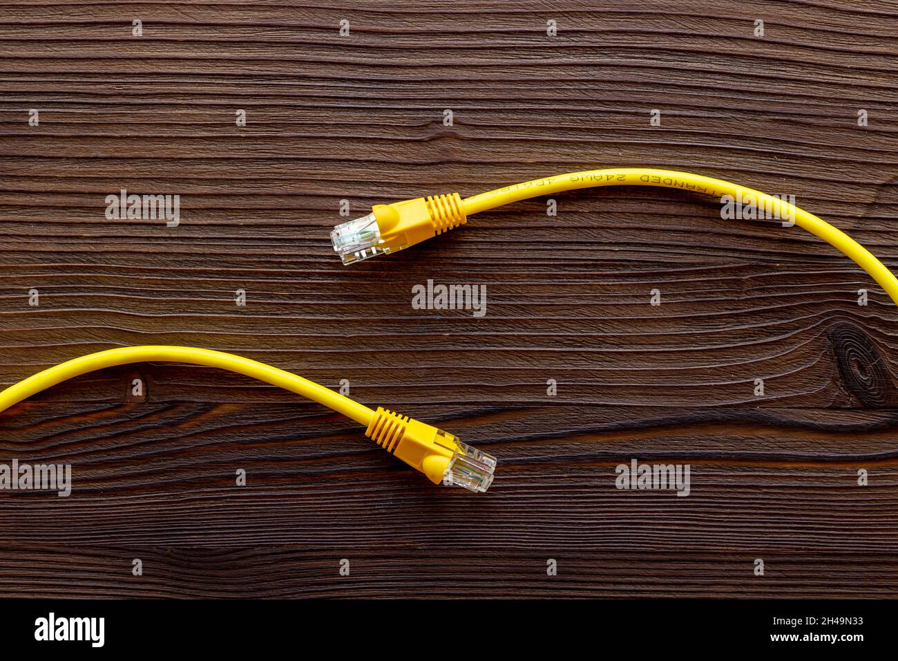Electric wire and network cables, top view Stock Photo - Alamy