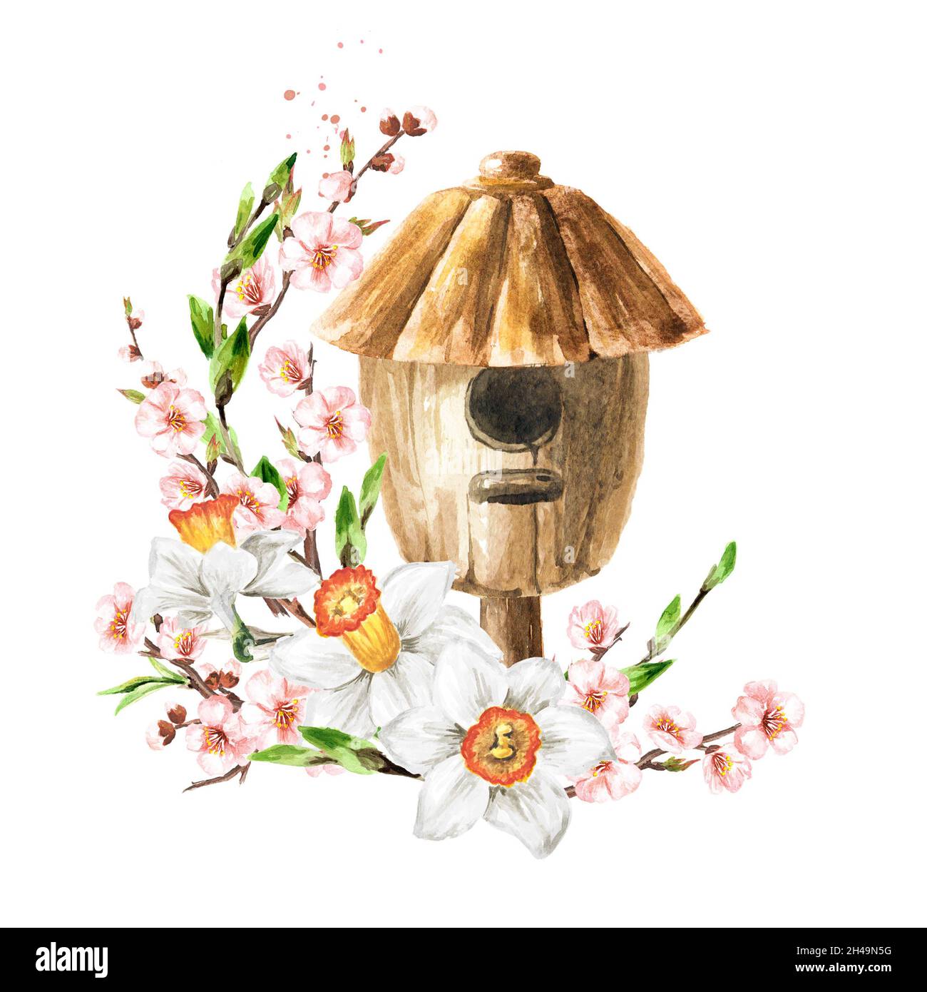 Spring Birdhouse Clipart