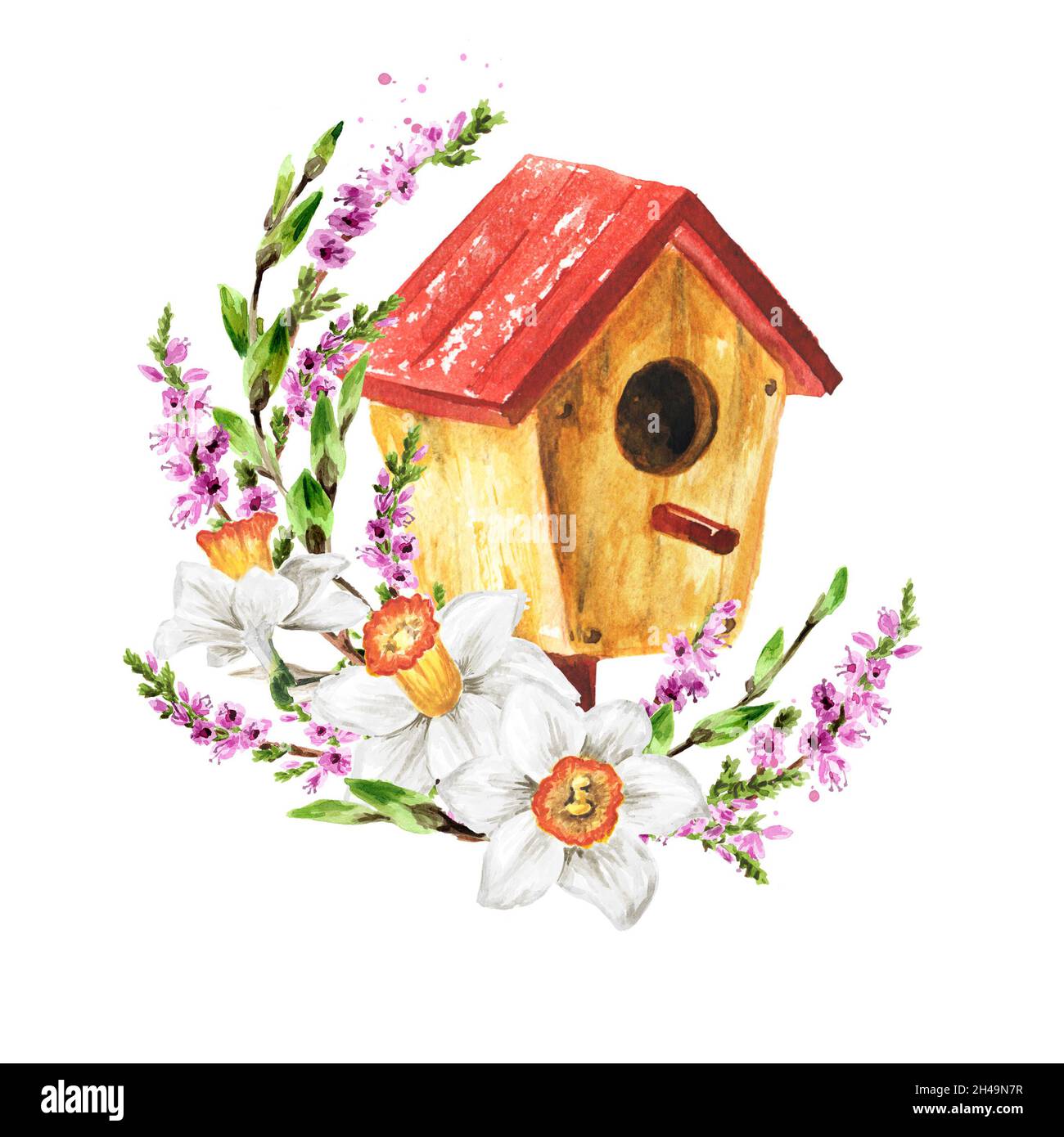 Spring Birdhouse Clipart