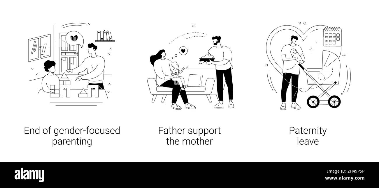 Parenting role abstract concept vector illustrations Stock Vector Image ...