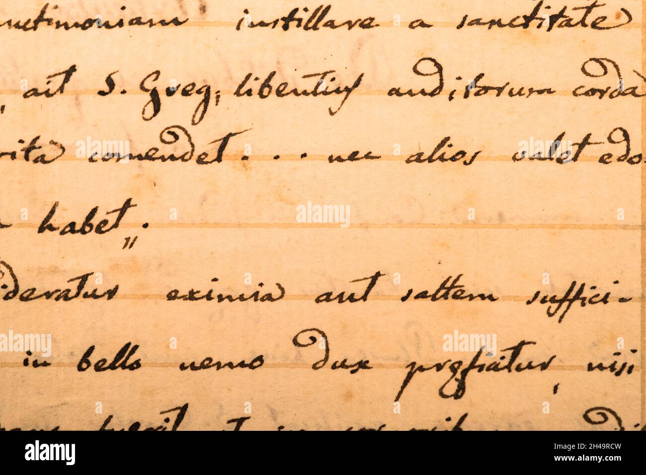 old vintage manuscript writing in cursive Stock Photo - Alamy