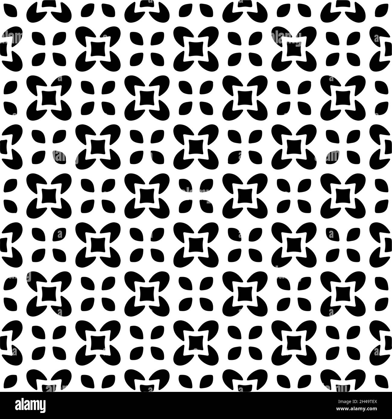 Seamless vector pattern in geometric ornamental style. Black pattern ...