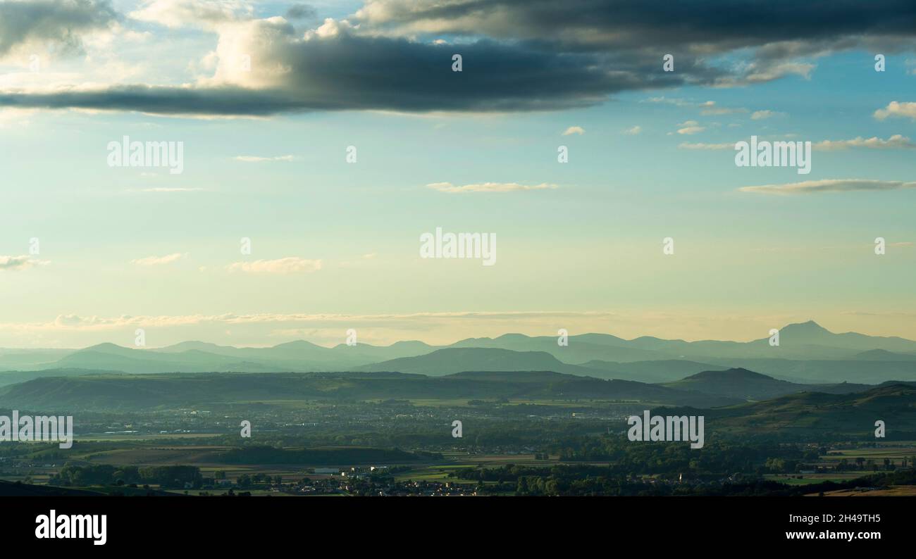 Volcanic landscape of Regional Nature Park of the Volcanoes of Auvergne ...