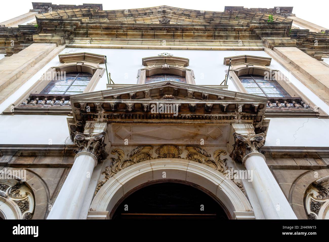 Facade or building exterior of the Saint Francis of Paula church in Rio ...