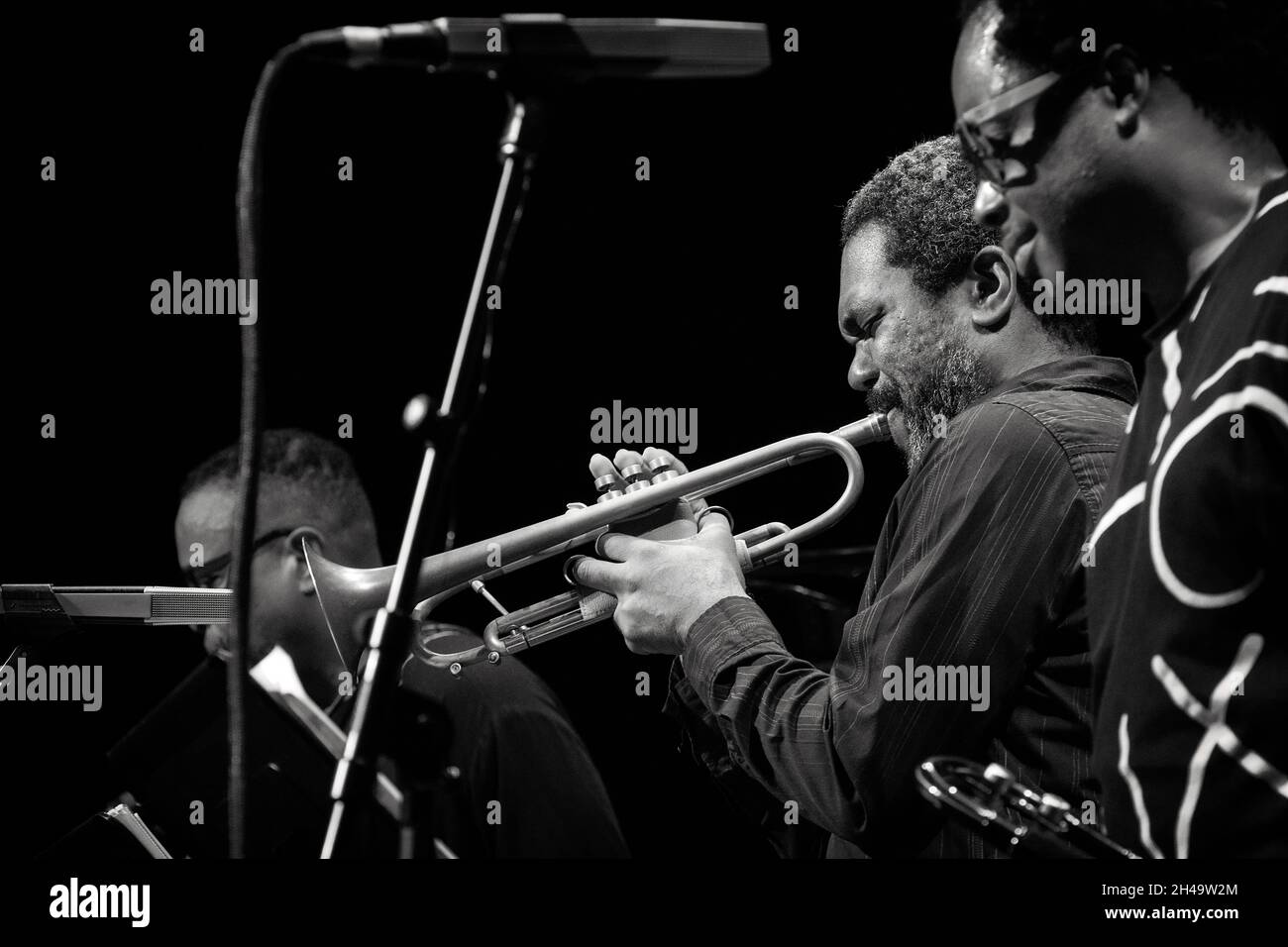 Byron Wallen on trumpet with Jean Toussaint and Dennis Rollins, Jean ...
