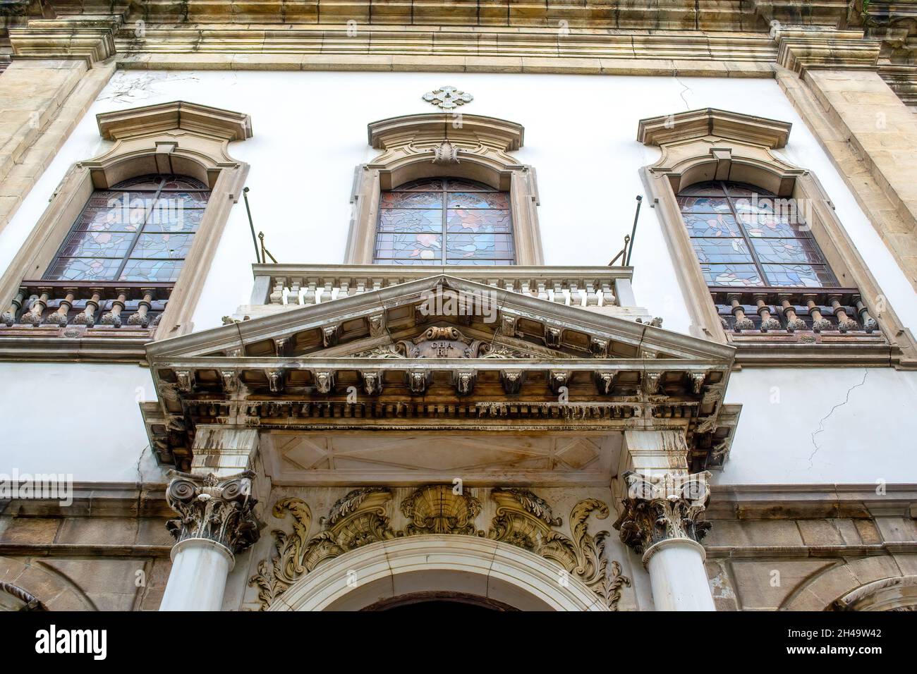 Facade or building exterior of the Saint Francis of Paula church in Rio ...