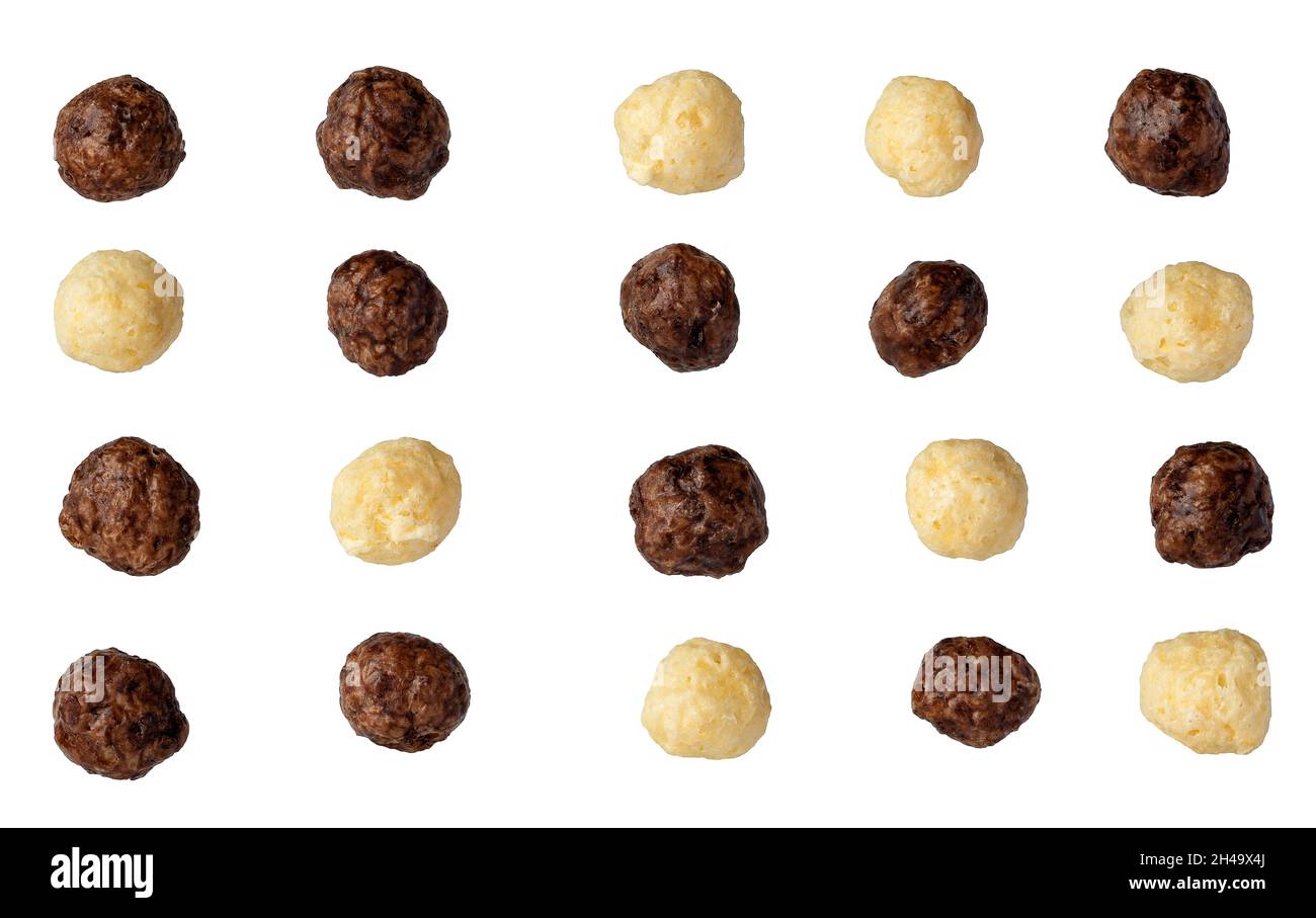 collection of corn balls isolated on white background Stock Photo - Alamy