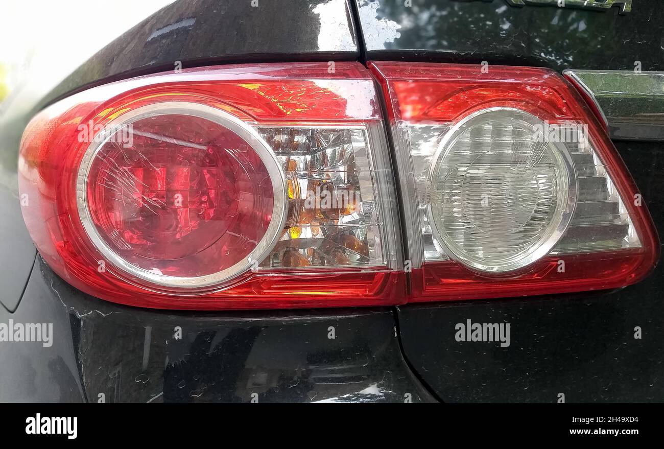 car headlight, close up of a car headlight Stock Photo - Alamy
