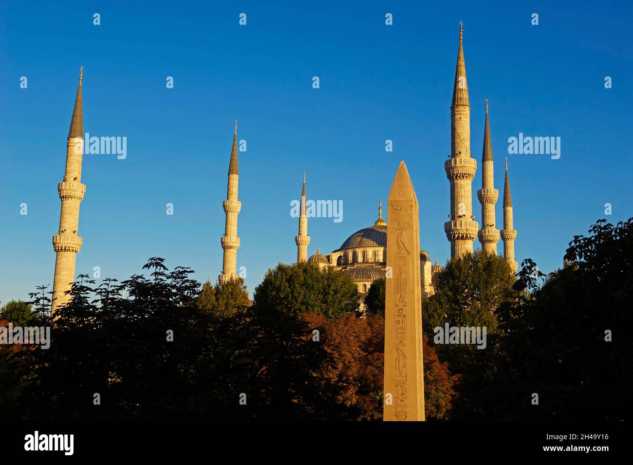 Turkey, Istanbul, Egyptian Obelisk in the Hippodrome and the 'Blue ...