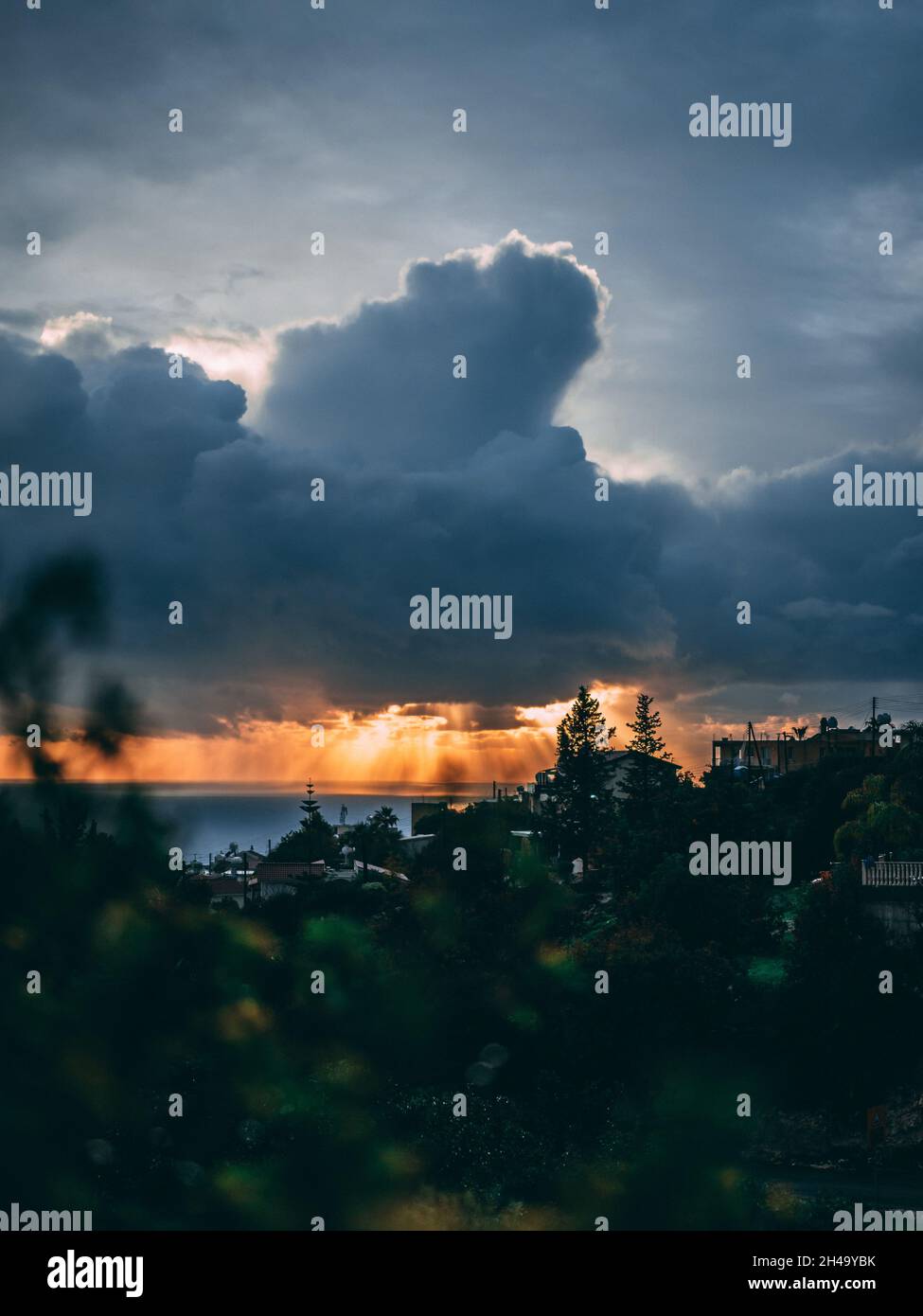 Beautiful cloudy evening in Peyia, Pathos, Cyprus Stock Photo - Alamy