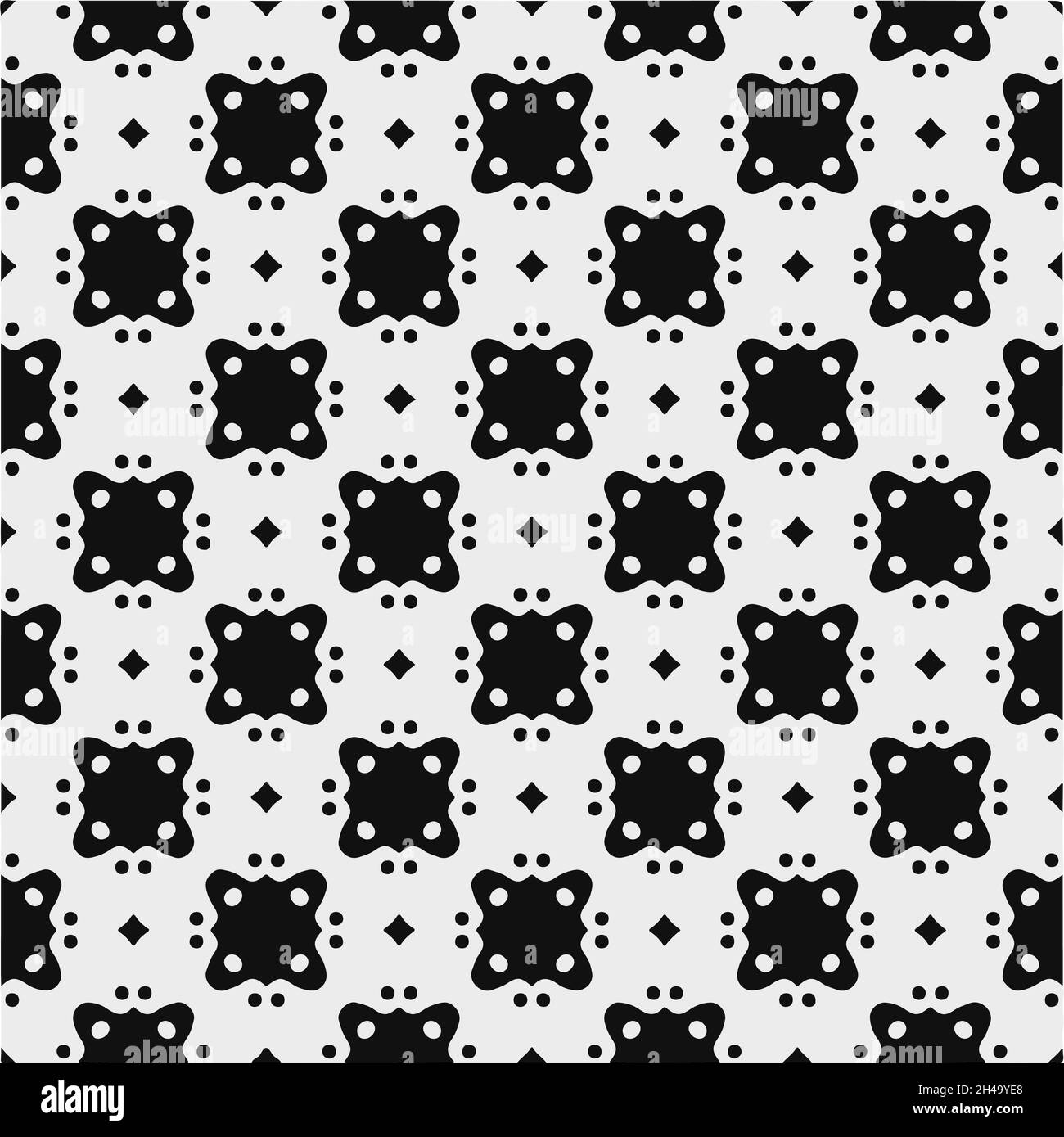 Seamless vector pattern in geometric ornamental style. Black pattern ...