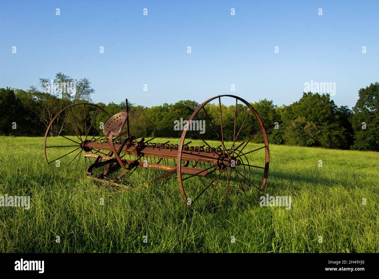 Old agricultural tool in the field Stock Photo - Alamy