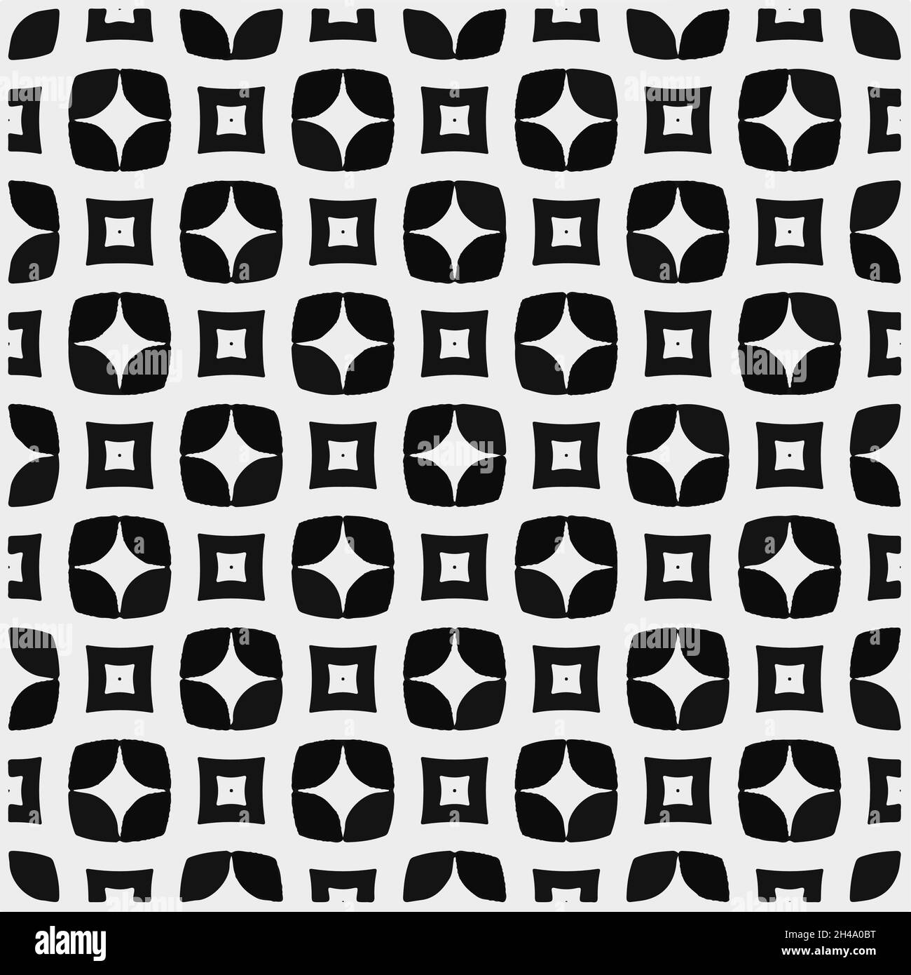 Seamless vector pattern in geometric ornamental style. Black pattern ...