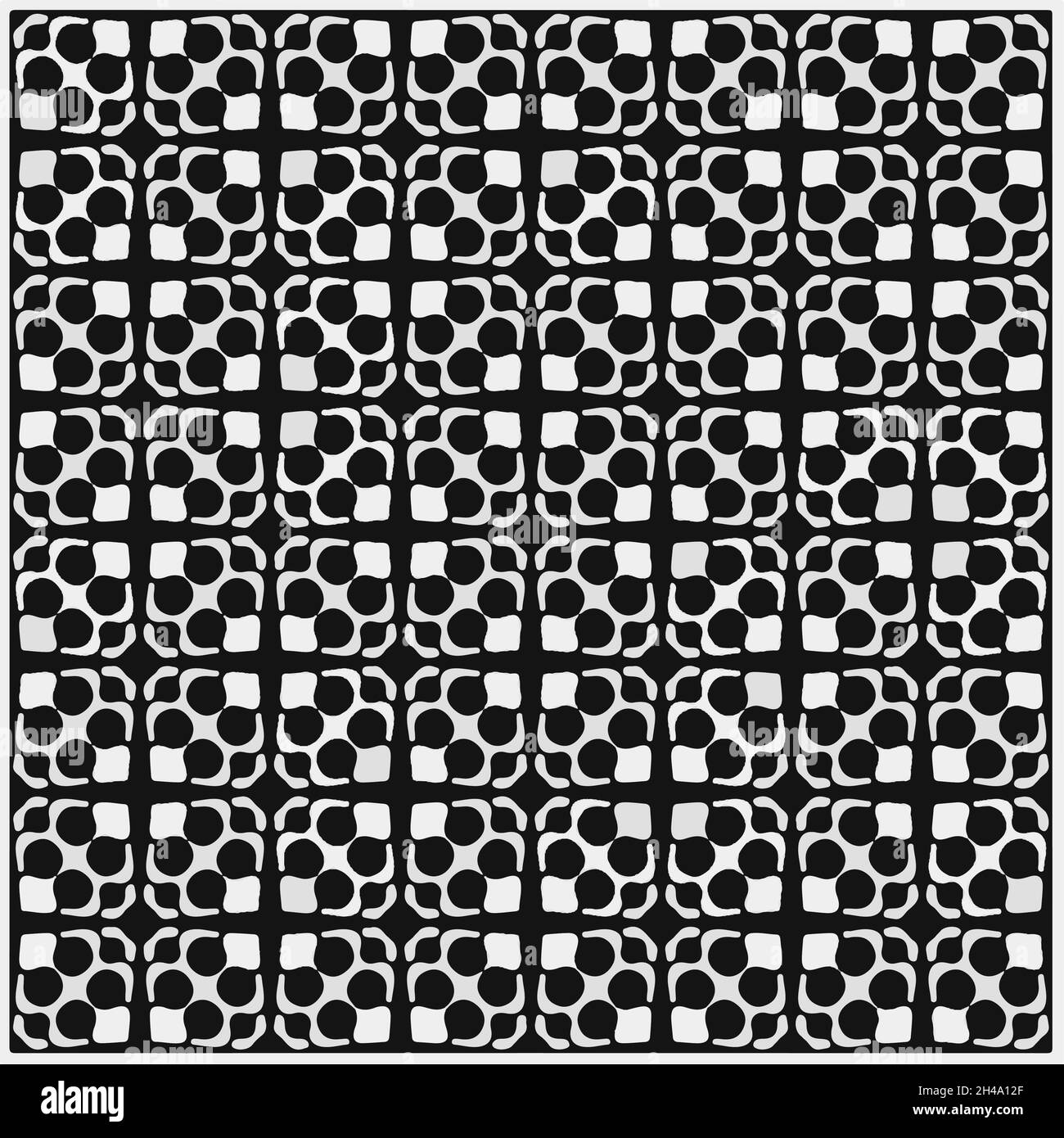 Seamless vector pattern in geometric ornamental style. Black pattern ...