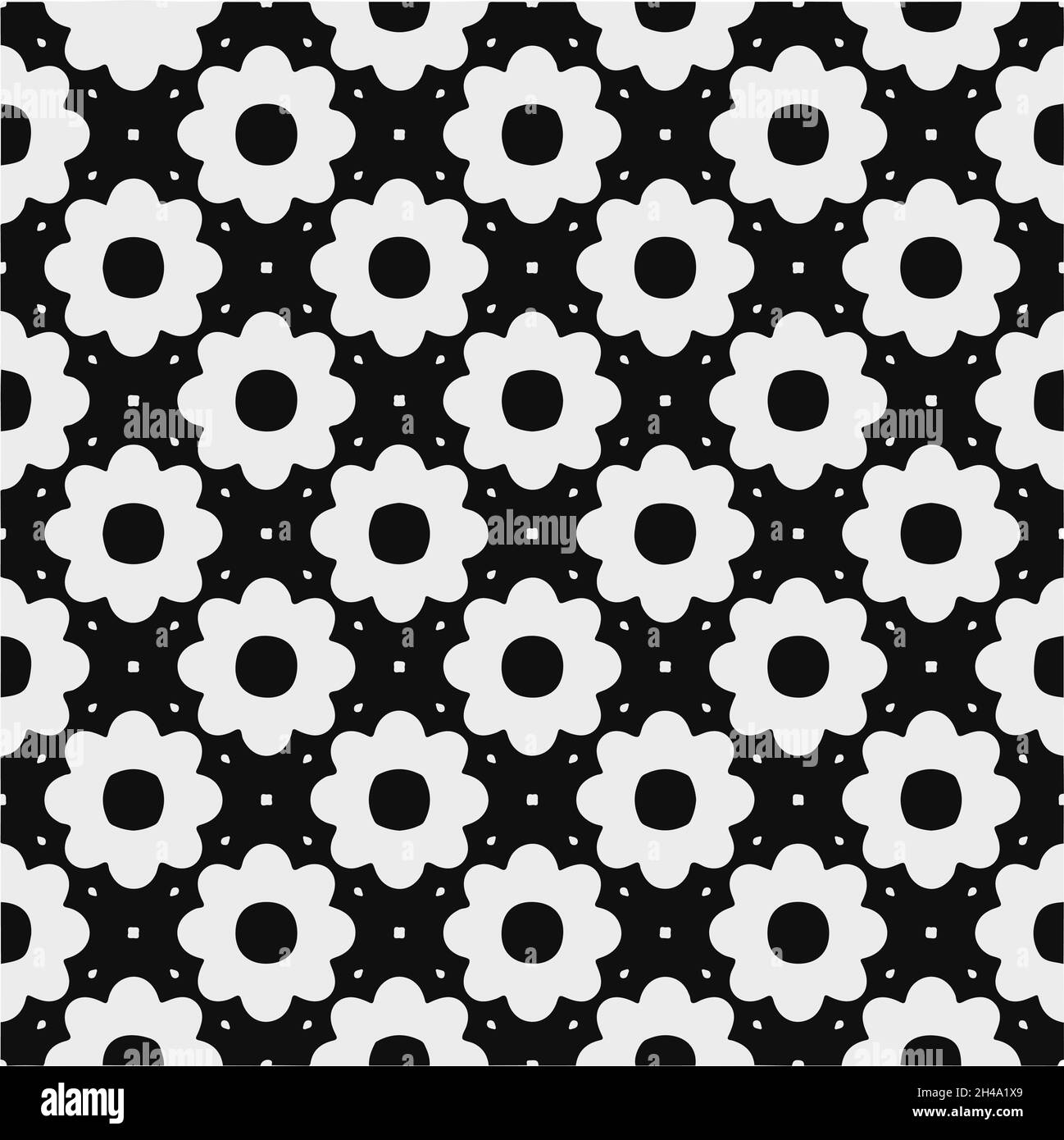 Seamless vector pattern in geometric ornamental style. Black pattern ...