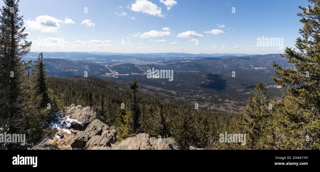 Blick vom Grossen Falkenstein, view from Grossen Falkenstein Stock ...
