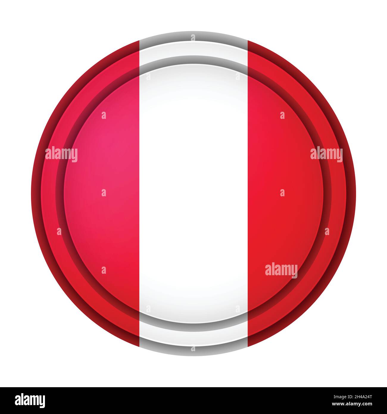 Glass light ball with flag of Peru. Round sphere, template icon ...