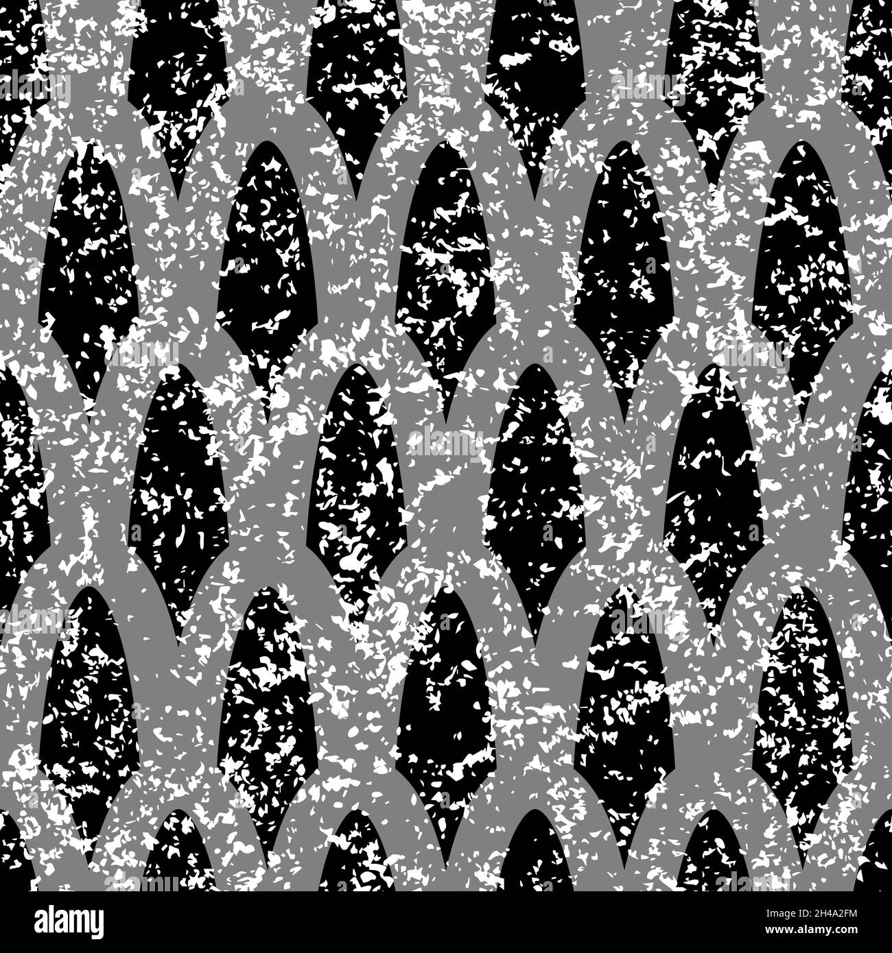 Vector seamless pattern, fish scale style with grunge texture. Design ...