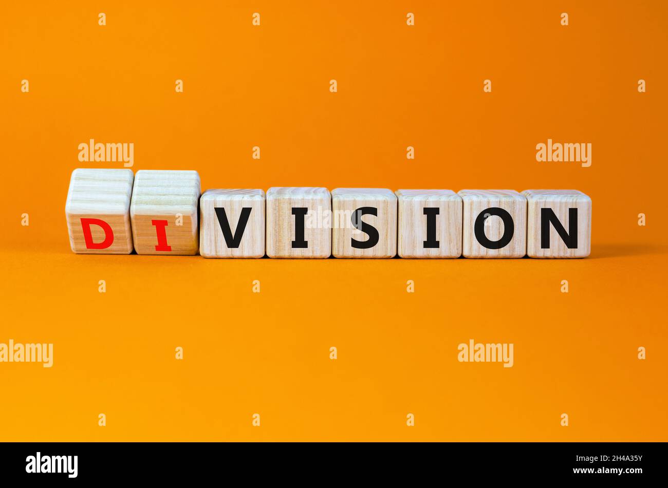 Division or vision symbol. Turned cubes and changed the word 'division ...