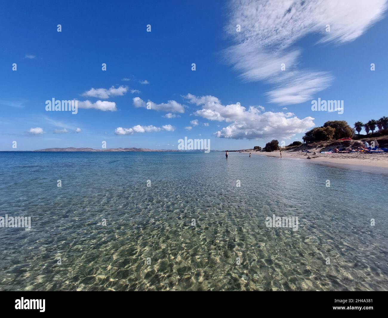Beautiful beach on Kos Island, Mastichari Stock Photo - Alamy