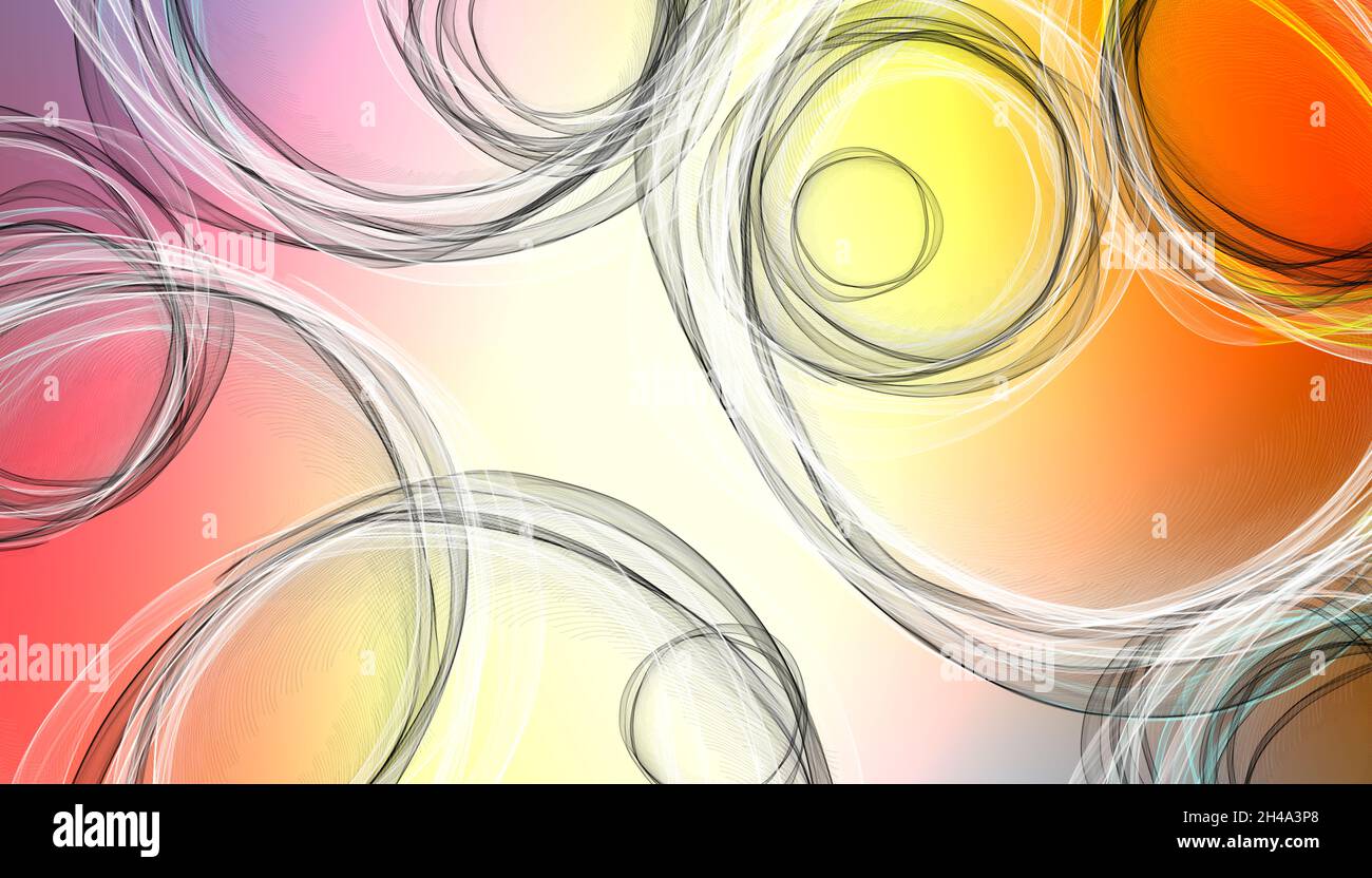 Abstract background with smoke rings. Geometric pattern Stock Photo - Alamy