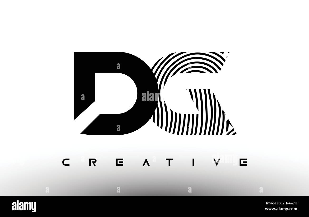 DG Fingerprint Zebra Letter Logo Design. DG Logo with fingerprint ...