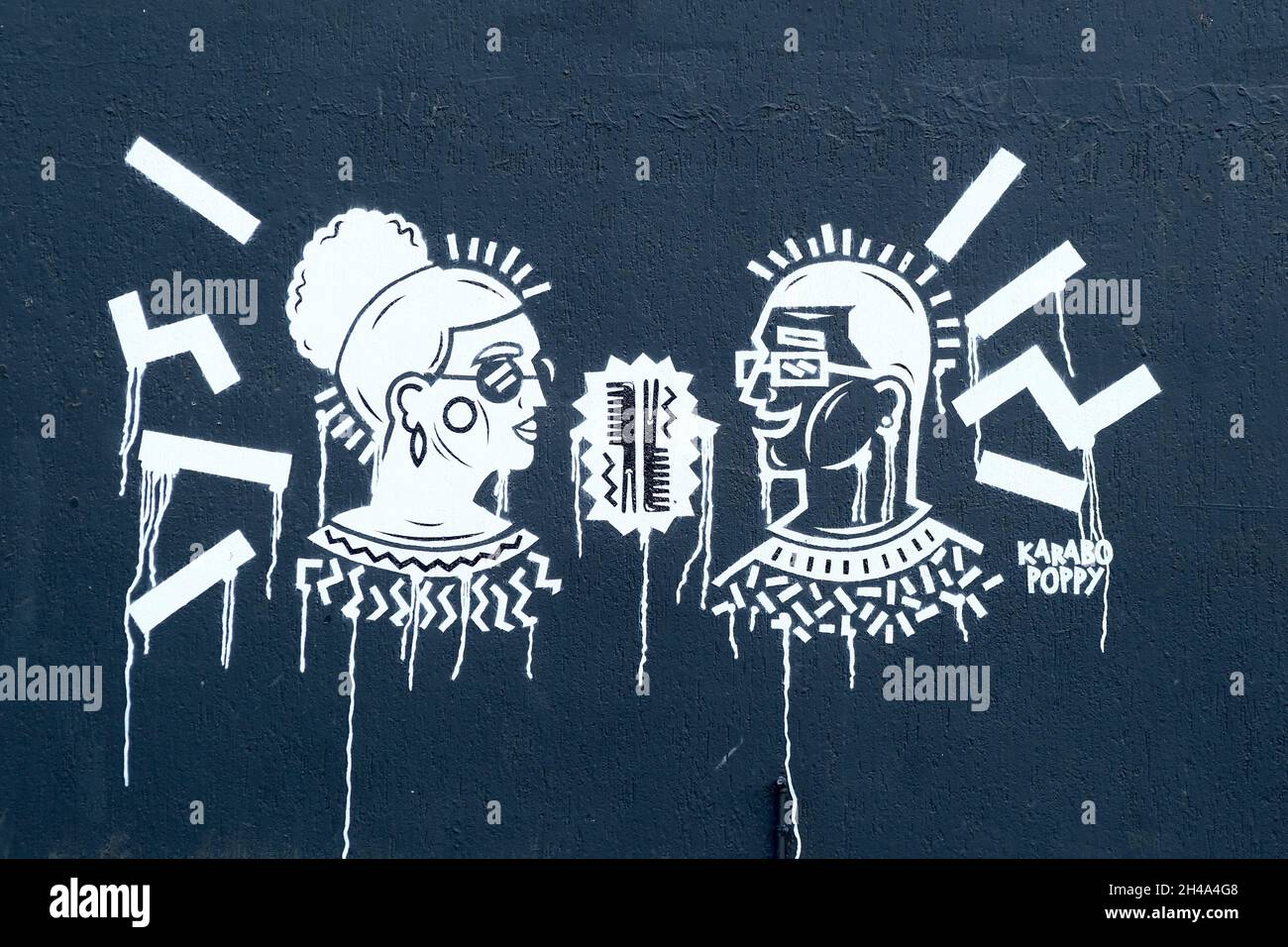 South Africa Johannesburg Graffiti Wall High Resolution Stock ...
