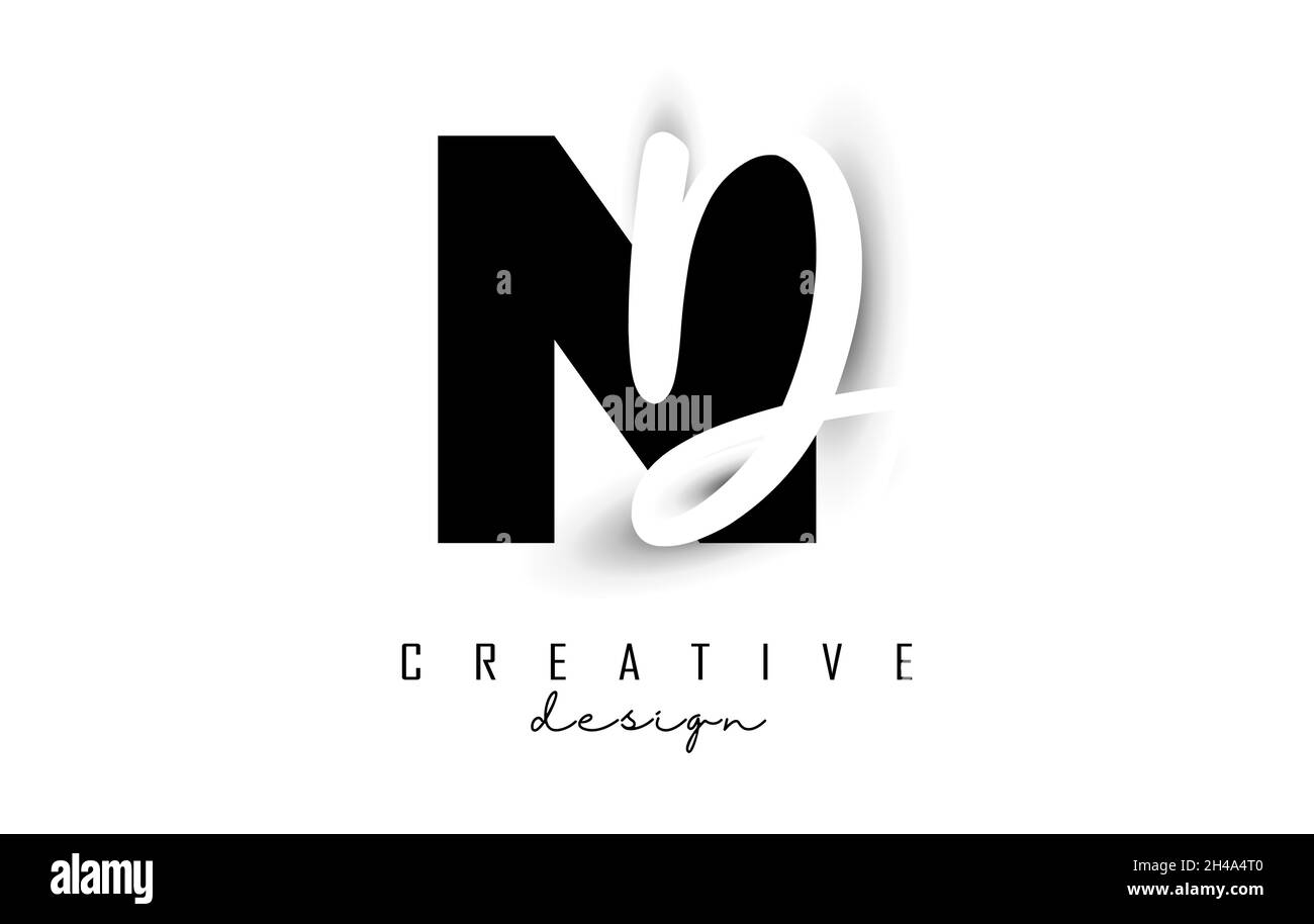 Letters logo with a minimalist design. Geometric and handwritten ...