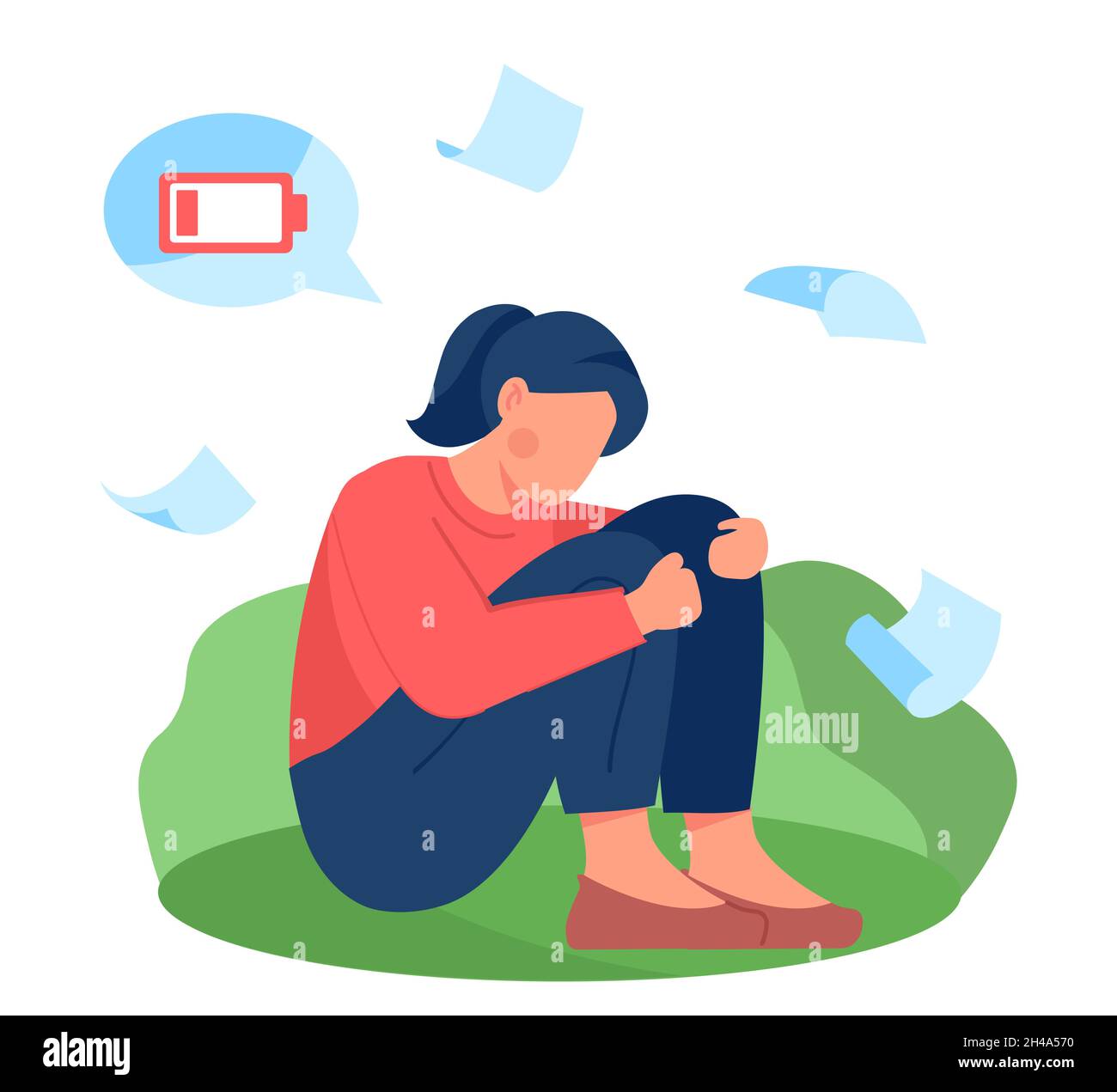 Tired woman concept Stock Vector Image & Art - Alamy