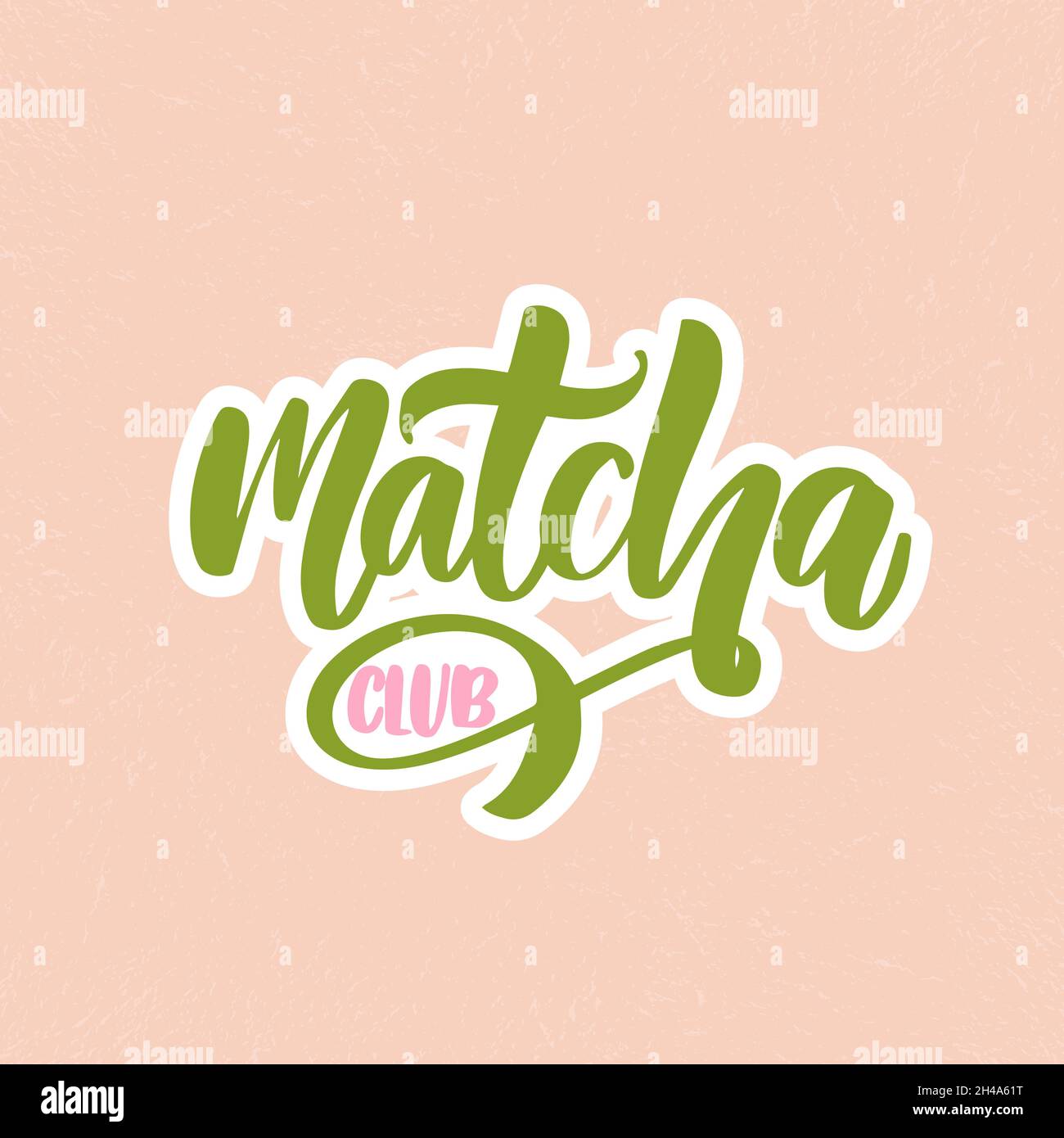 Matcha Club quote isolated on white background Stock Vector Image & Art ...