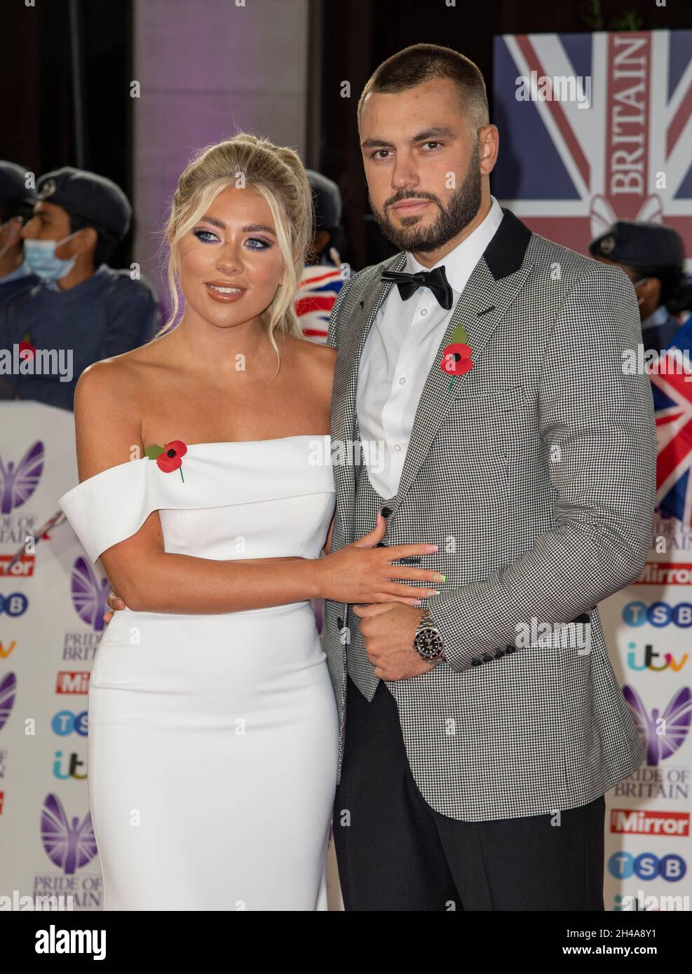 London, UK. 30th Oct, 2021. Paige Turley and Finley Tapp attend the ...