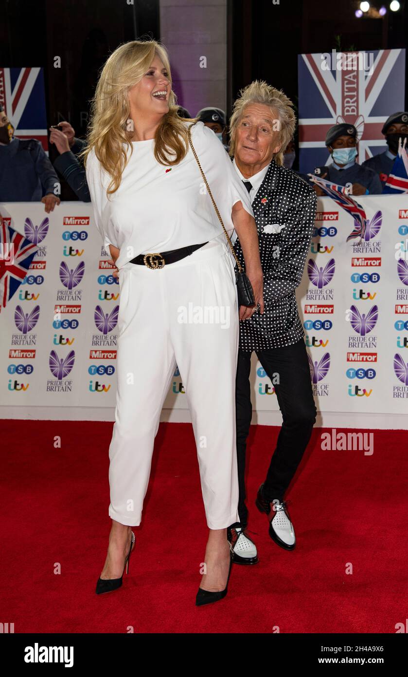 Rod Stewart and Penny Lancaster attend the Pride of Britain awards in ...